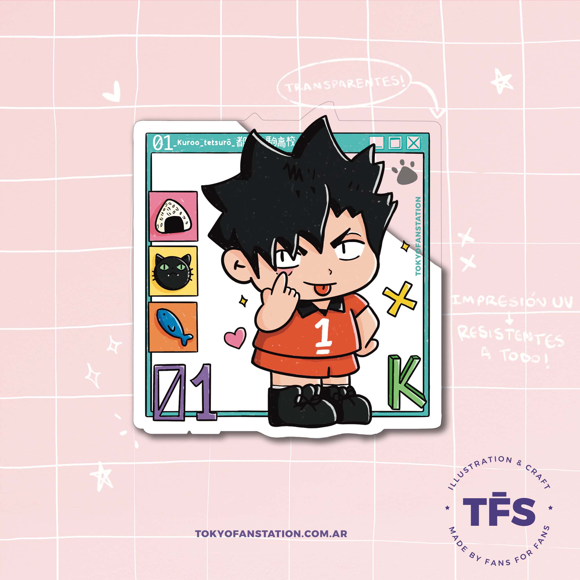 Sticker Transparente Haikyuu Kuroo - Tokyo Fan Station